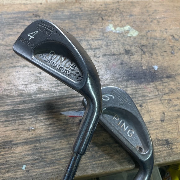 Ping | Accessories | Vintage Ping Irons 46 In Right Handed Steel Shafts ...